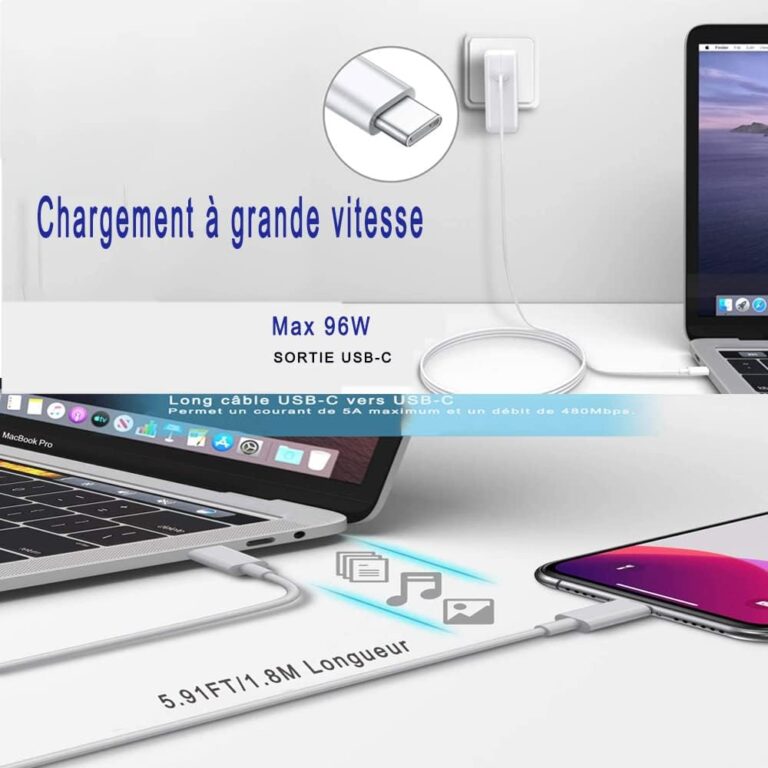 Chargeur MacBook Pro USB-C | Boutique Kuulaa-Tech