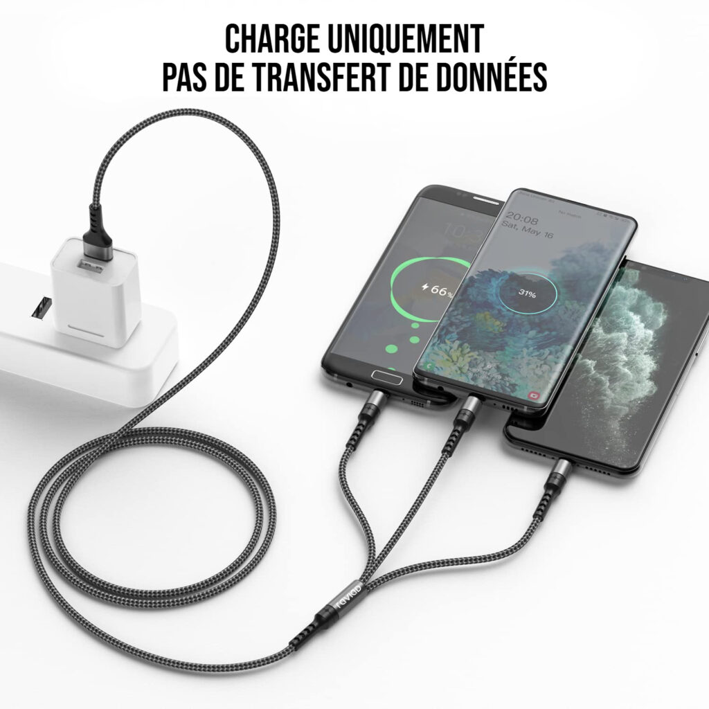 Câble Multi USB 3 En 1 | Boutique Kuulaa-Tech
